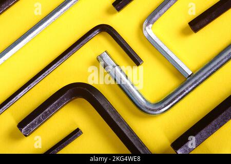Different sizes of Allan key wrenches close up Stock Photo - Alamy