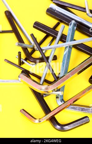 Different sizes of Allan key wrenches close up Stock Photo - Alamy