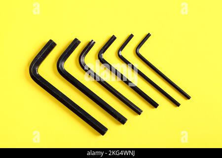 Different sizes of Allan key wrenches close up Stock Photo - Alamy