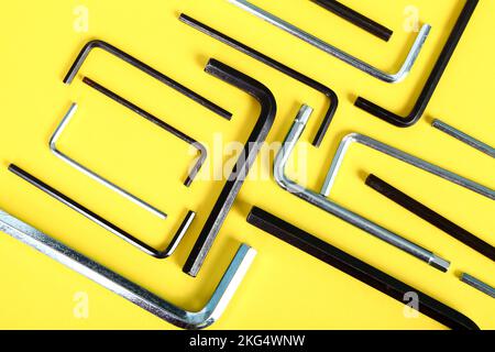 Different sizes of Allan key wrenches close up Stock Photo - Alamy