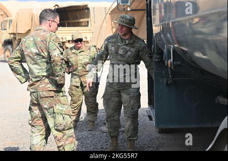 776th EABS personnel brief Air Force Lt. Gen. John Lamontagne, deputy ...