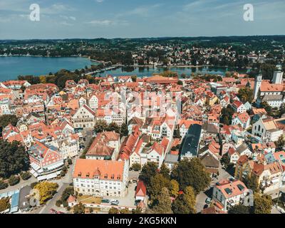 An aerial view of the borders of Lake Constance Stock Photo - Alamy