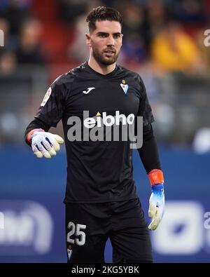 Luca Zidane of SD Eibar with the ball during the LaLiga Hypermotion ...