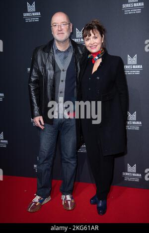 Caroline Proust and Herve Hadmar attending the Series Mania's Photocall ...