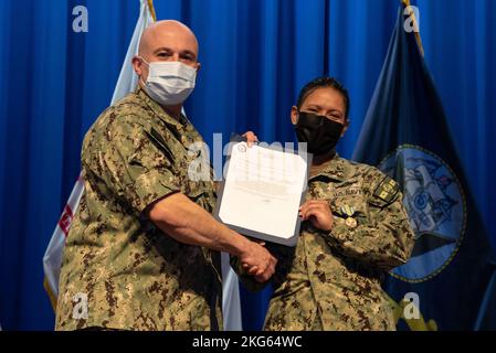 Hospital Corpsman 1st Class Corrine Ramos receives her Flag Letter of ...