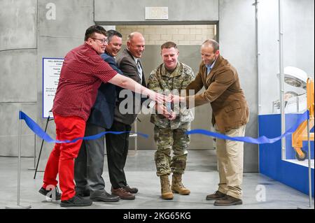 Col. Jeffrey Holland, 75th Air Base Wing commander, speaks to ...