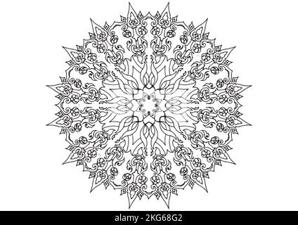 Pattern for coloring book. Ethnic, floral, retro, doodle, tribal design ...