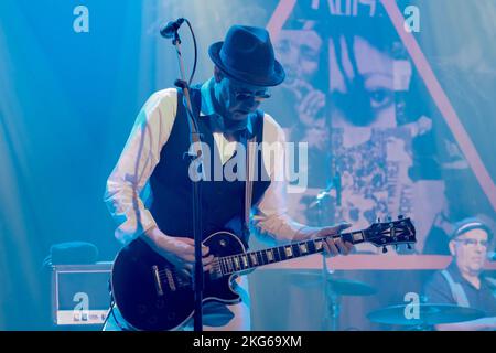 Leigh Heggarty, guitarist and singer with the British punk rock band ...