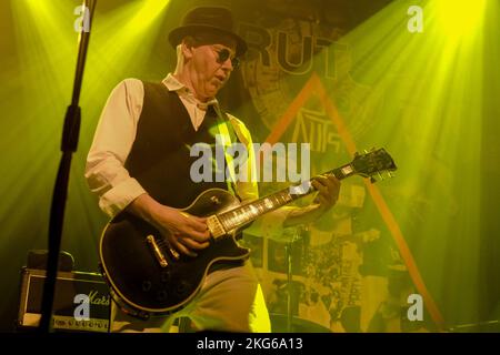 Leigh Heggarty, guitarist and singer with the British punk rock band ...