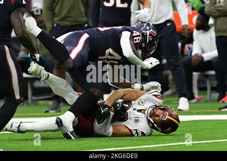 Houston Texans linebacker Christian Harris (48) and linebacker Henry To ...