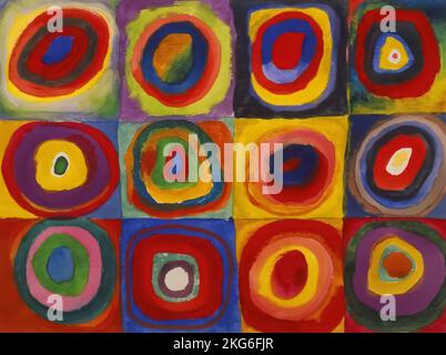 Color Study: Squares with Concentric Circles – Art by Wassily Kandinsky ...