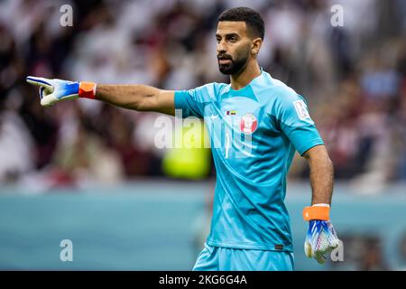 AL KHOR - Qatar goalkeeper Saad Al Sheeb during the FIFA World Cup ...