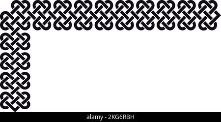 L-shaped border made with Celtic knots to use in designs for St ...