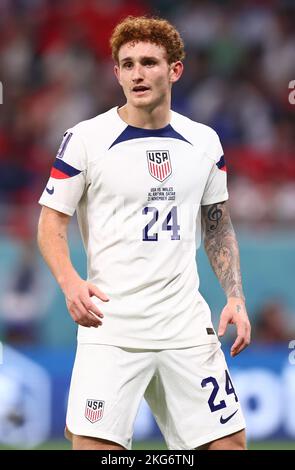 Josh SARGENT of USA during the FIFA World Cup Qatar 2022 Group B match ...