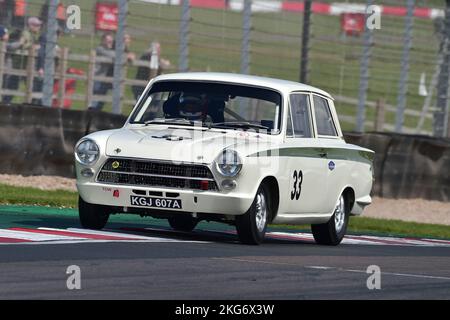 Jon Minshaw, Ford Lotus Cortina, Sixties Touring Car Challenge with ...
