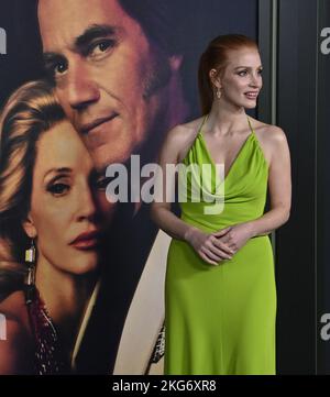 Jessica Chastain, a cast member in "The Tree of Life," poses at a ...