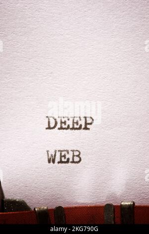 Deep web phrase written with a typewriter Stock Photo - Alamy