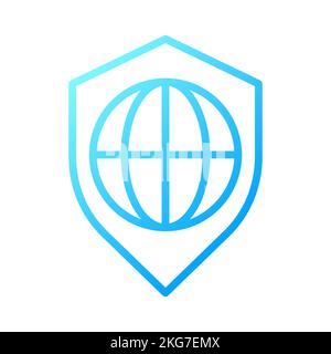Security threat pixel perfect gradient linear ui icon Stock Vector ...