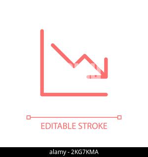 Demand decrease graph pixel perfect glassmorphism ui icon for dark ...
