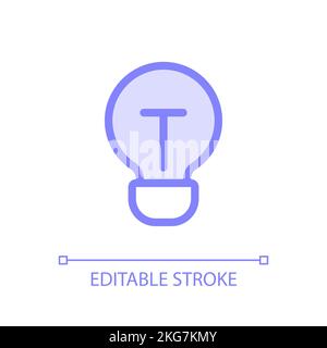 Light bulb pixel perfect glassmorphism ui icon for dark theme Stock ...