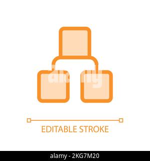 Infographic blocks pixel perfect color linear ui icon for dark theme ...