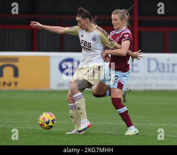 DAGENHAM ENGLAND - NOVEMBER 20 : L-R Natasha Flint of Leicester City ...
