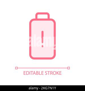 Low battery level pixel perfect RGB color ui icon Stock Vector Image ...