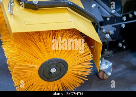 Brush machines for cleaning streets and washing sidewalks on city ...