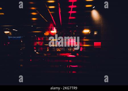 Night club dance floor and seating, interior design Stock Photo - Alamy