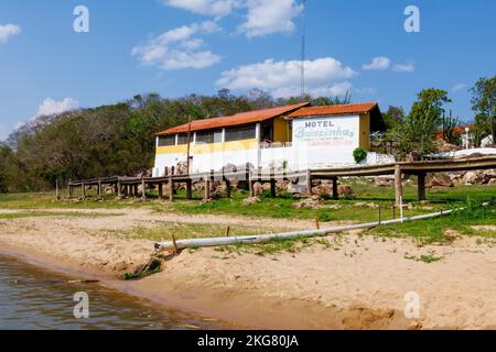Exterior of Hotel Baiazinha on the Paraguay River by the Taiama ...