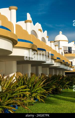 A resort hotel on Chahue Beach in the Bahias of Huatulco on the Pacific ...