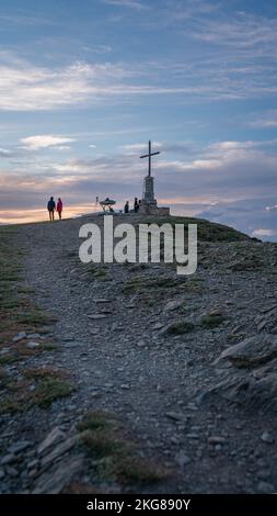 The Cross of Matagalls Peak in the Montseny Mountains, Catalonia Stock ...