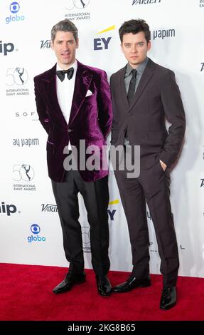 Jamie Campbell and Asa Butterfield attend 50th International Emmy ...