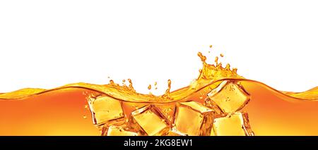 Ice tea splash, isolated on white background Stock Photo - Alamy