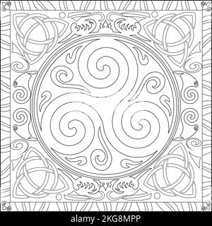 Creative Mandala Coloring page illustration for Stress Relief Stock ...