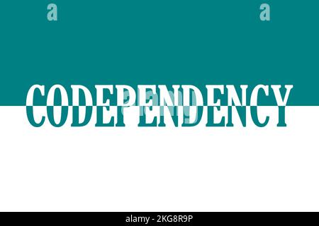 Codependency, icon. Logo. Colorful typography banner with single word ...