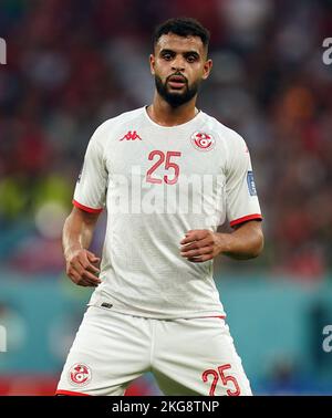 Anis Ben Slimane of Tunisia during the FIFA World Cup Qatar 2022 match ...