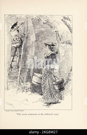 “The swain responsive as the milkmaid sung” from The Deserted Village ...