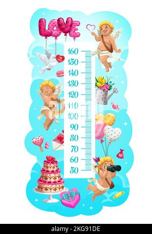 Baby height chart with clouds measuring from zero to one hundred and ...