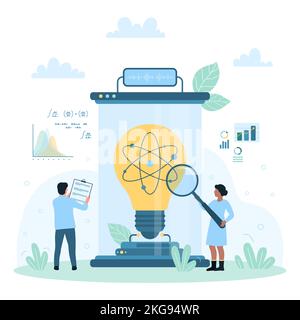 scientific atom orbit cartoon vector illustration Stock Vector Image ...