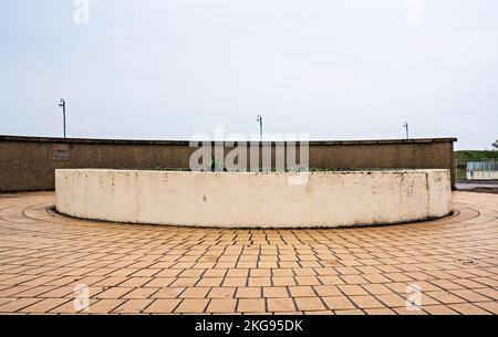 Empty concrete plant container prepared for Spring planting Stock Photo ...