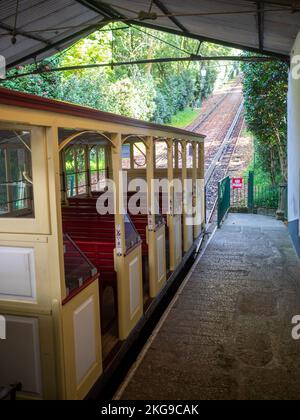 Water balance Bom Jesus funicular by the shrine entrance Stock Photo ...
