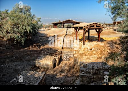 The place where Jesus was baptized. Jordan Kingdom Stock Photo - Alamy