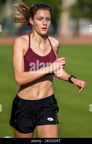 Belgian Helena Ponette pictured in action during a training camp ...