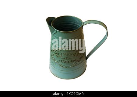 dark grey iron jug for watering flowers on white background Stock Photo ...