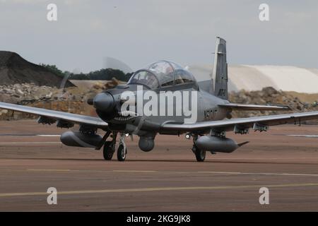 Hawker Beechcraft (Raytheon) AT-6B ‘Wolverine’ light attack aircraft ...