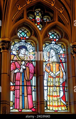 Cardiff Castle Apartment's stained glass windows in Cardiff, Wales ...