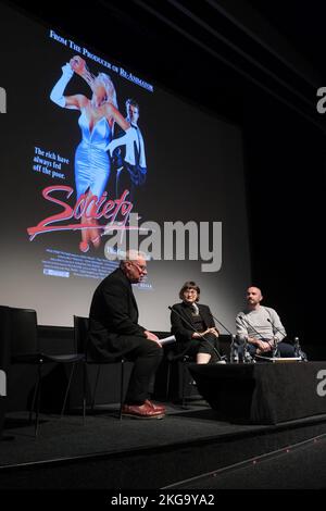 Anna Bogutskaya and Michael Blyth photographed on stage during the Mark ...