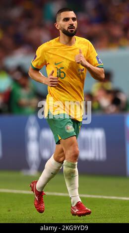 Aziz Behich of Australia during the FIFA World Cup Qatar 2022 Round 16 ...