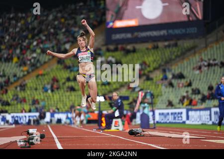 Elena Andreea Talosparticipating in the long jump of the European ...